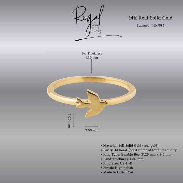 14K Gold Dove Ring – Regal Fine Jewelry