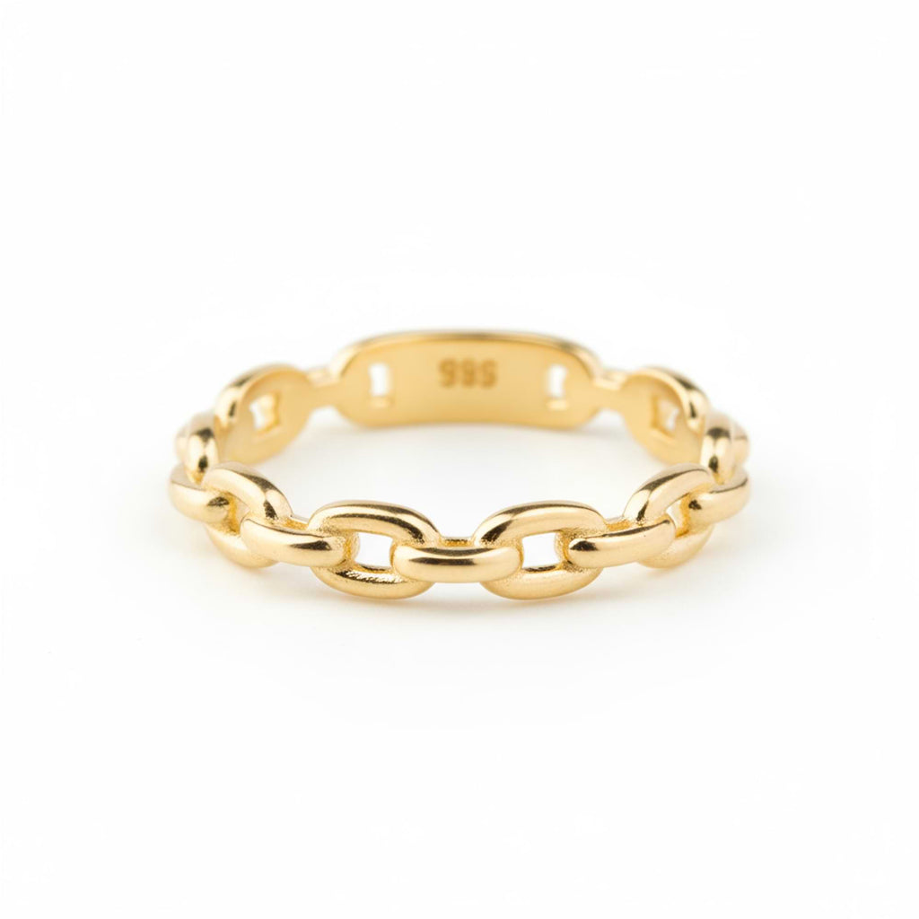 14K Gold Chain Link Ring – Regal Fine Jewelry